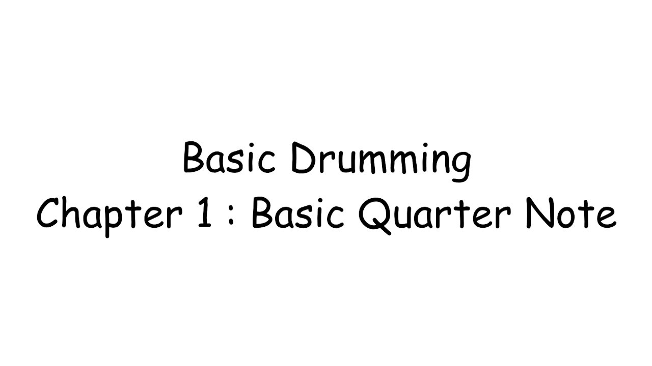 Basic Drumming by Note Weerachat Chapter 1 - YouTube