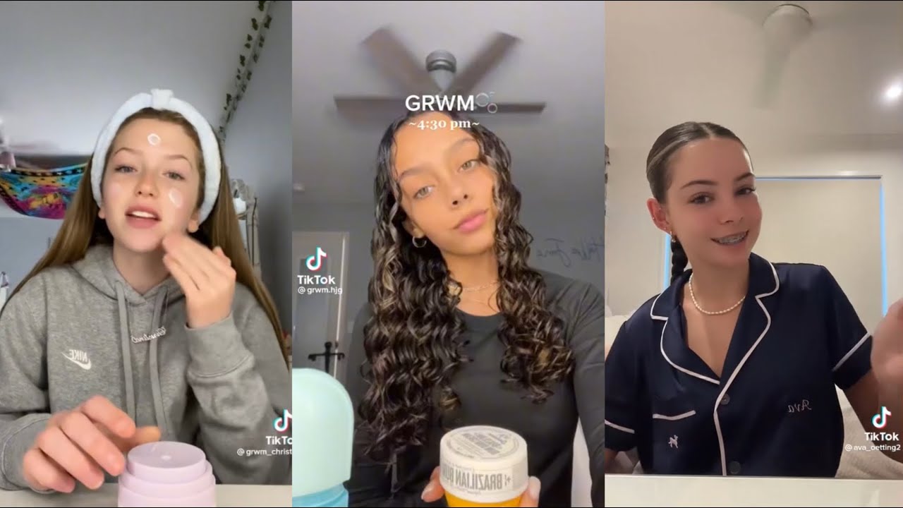 GRWM tiktok compilation - YouTube