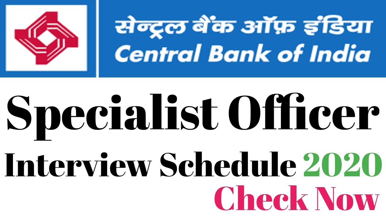 Central Bank of India SO Interview 2020 - YouTube
