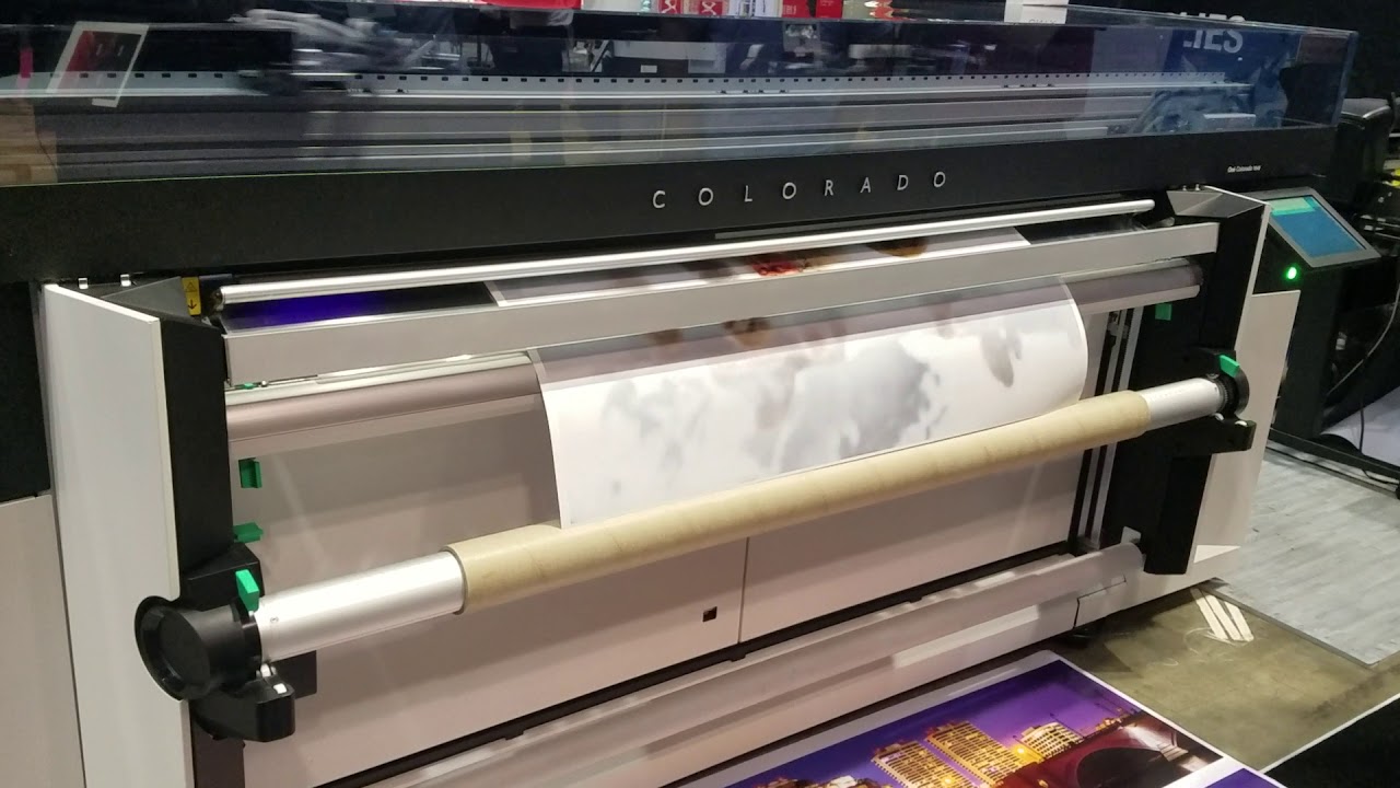 Canon Oce Colorado Printer at ISA 2018 - YouTube