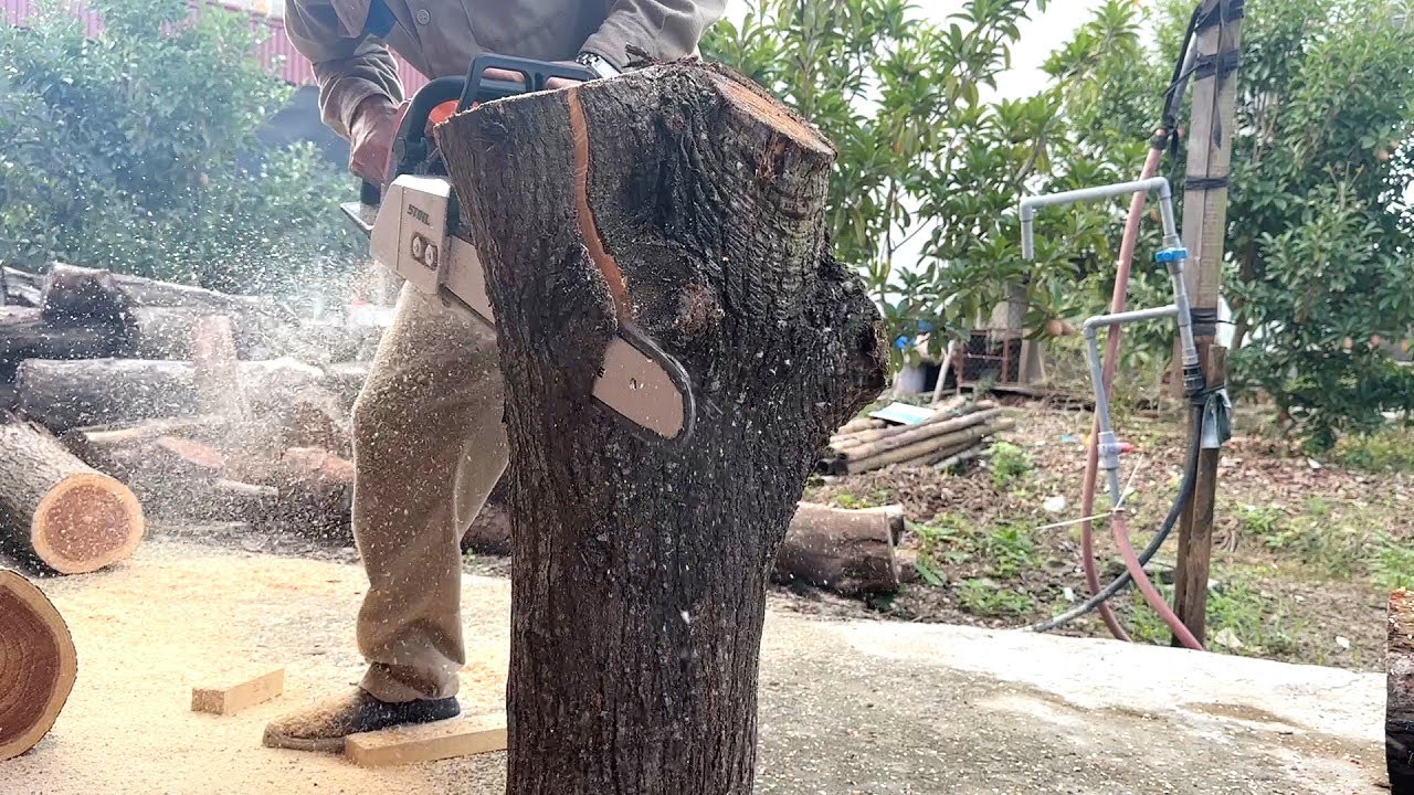 Solid Wood Processing Project - Special Interior Design from Many-Year-Old Xoan Tree - YouTube