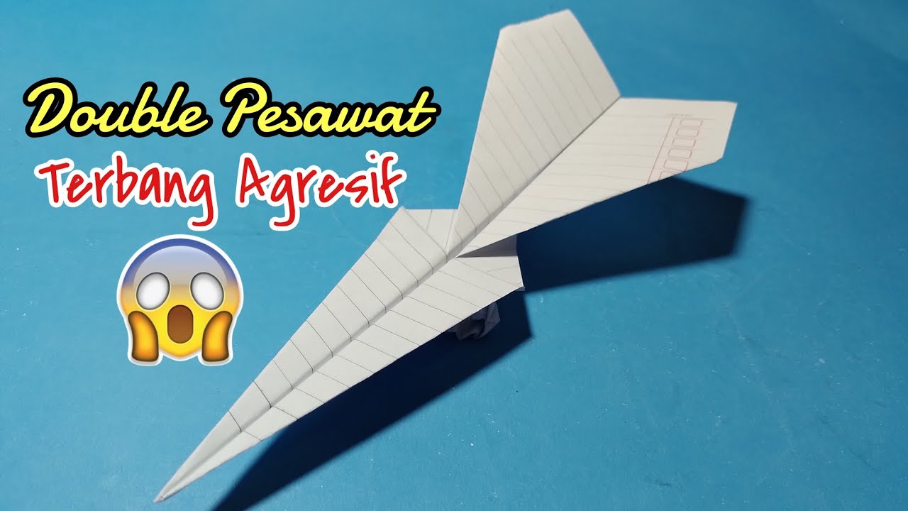 Origami pesawat kertas terbang jauh dan tinggi - YouTube