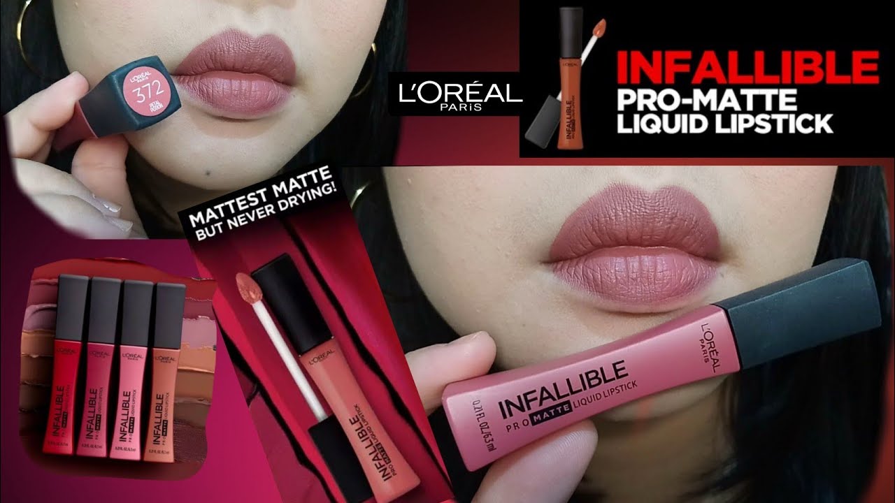 Loreal Infallible Pro-Matte Liquid Lipstick Wear Test (Loooooong ...