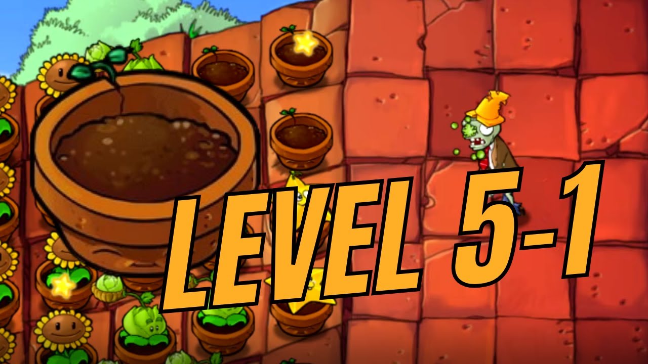Plants Vs. Zombies Level 5-1 | Flower Pot - YouTube