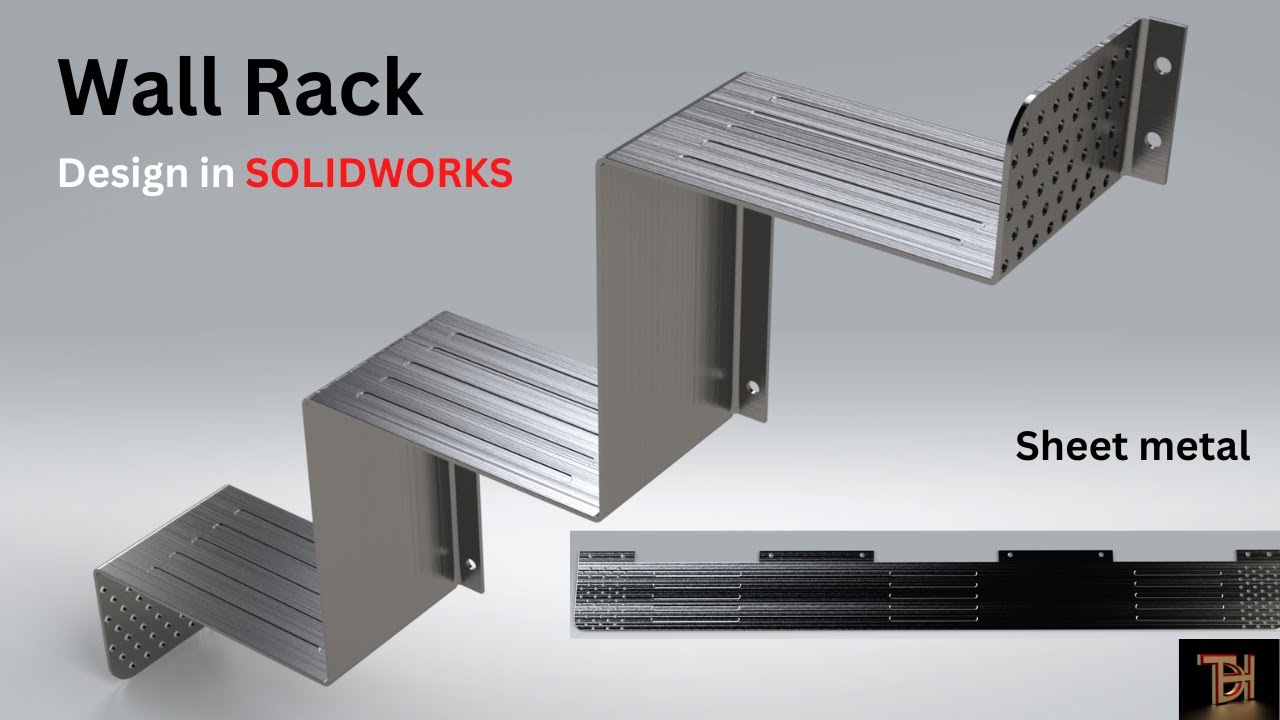 Sheet metal Tutorial for beginners | Wall Rack design | Solidworks ...