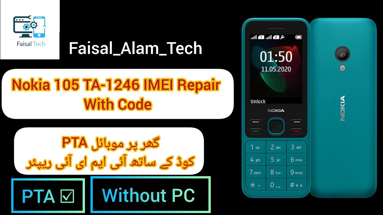 How To Change/Repair IMEI Code Of Nokia 105 TA-1246 100% working ...