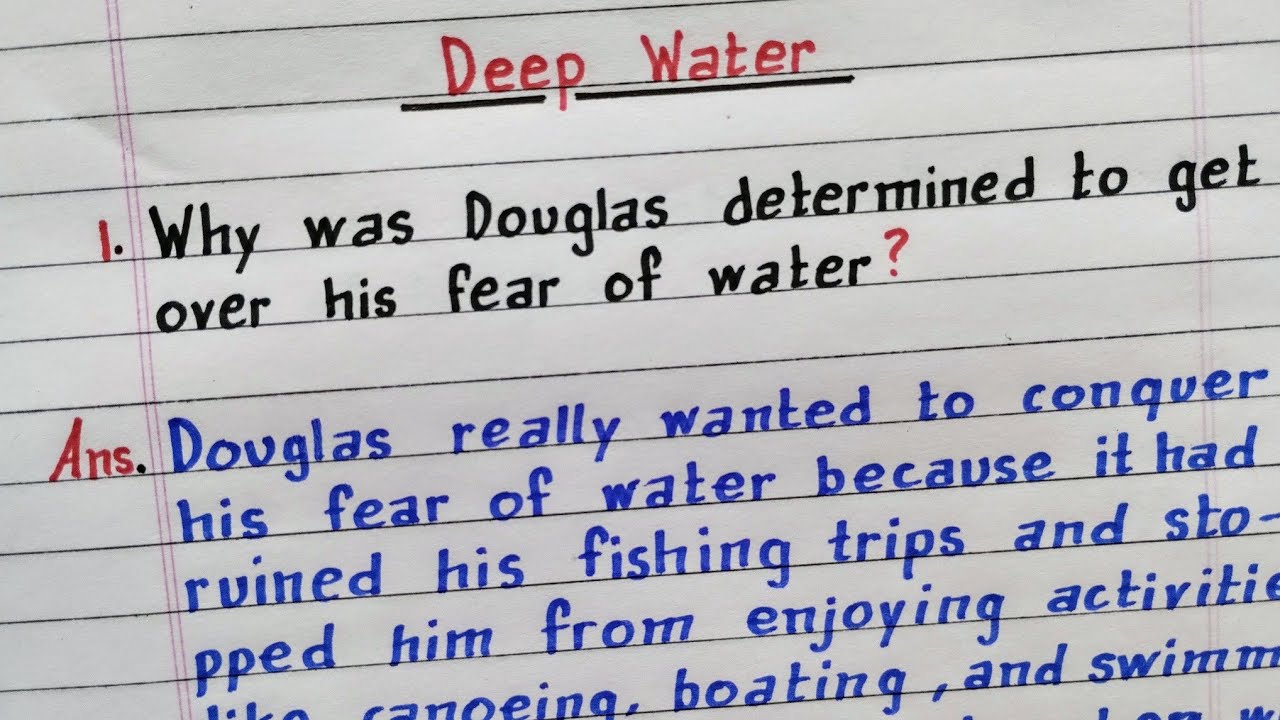 Why was Douglas determined to get over his fear of water? Deep Water ...