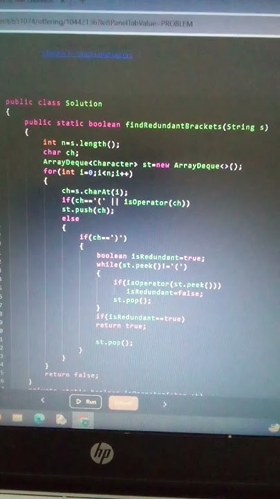 Redundant Brackets In Java Programming Javaprogramming Datastructures Hackerrank Coding