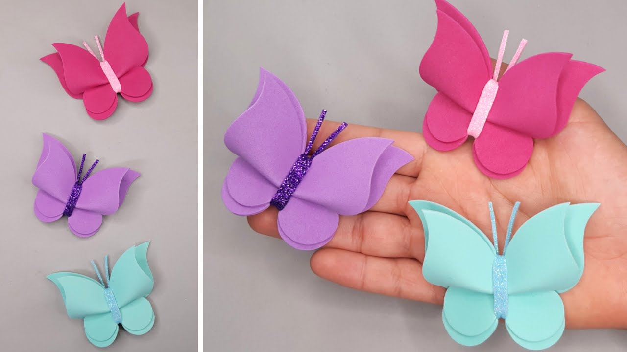 Hermosas Mariposas en Foamy Fáciles de Hacer - YouTube