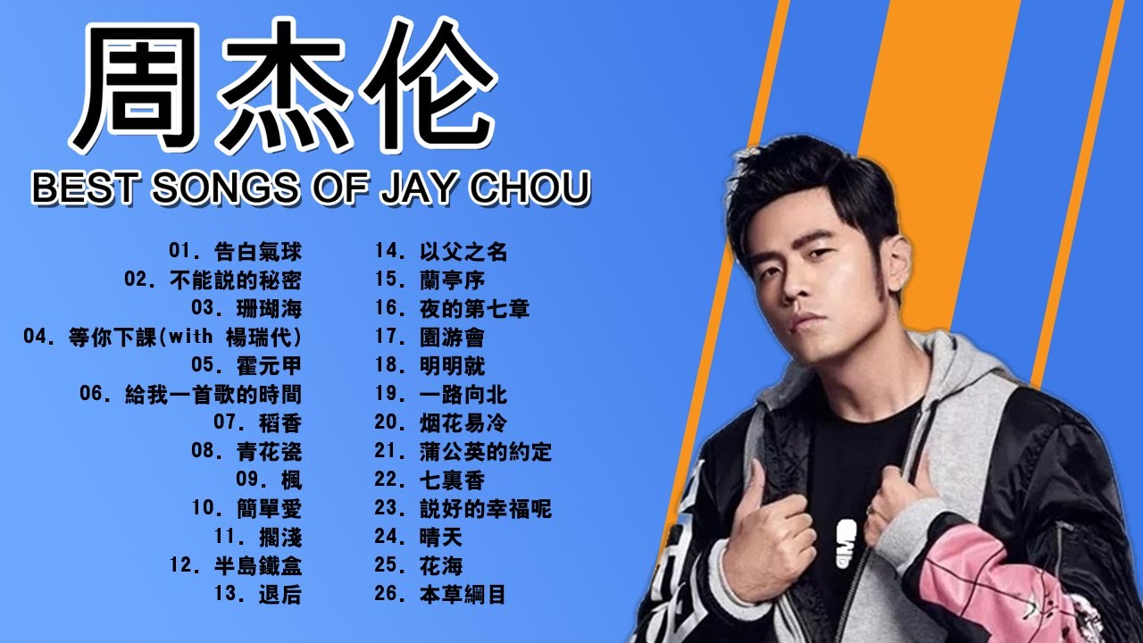 周杰倫好聽的20首歌 Best Songs Of Jay Chou 周杰倫最偉大的命中 - YouTube Music