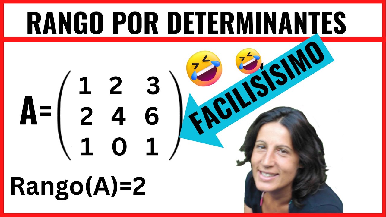 CÁLCULO del RANGO de una matriz 3x3 POR DETERMINANTES usando el método ...