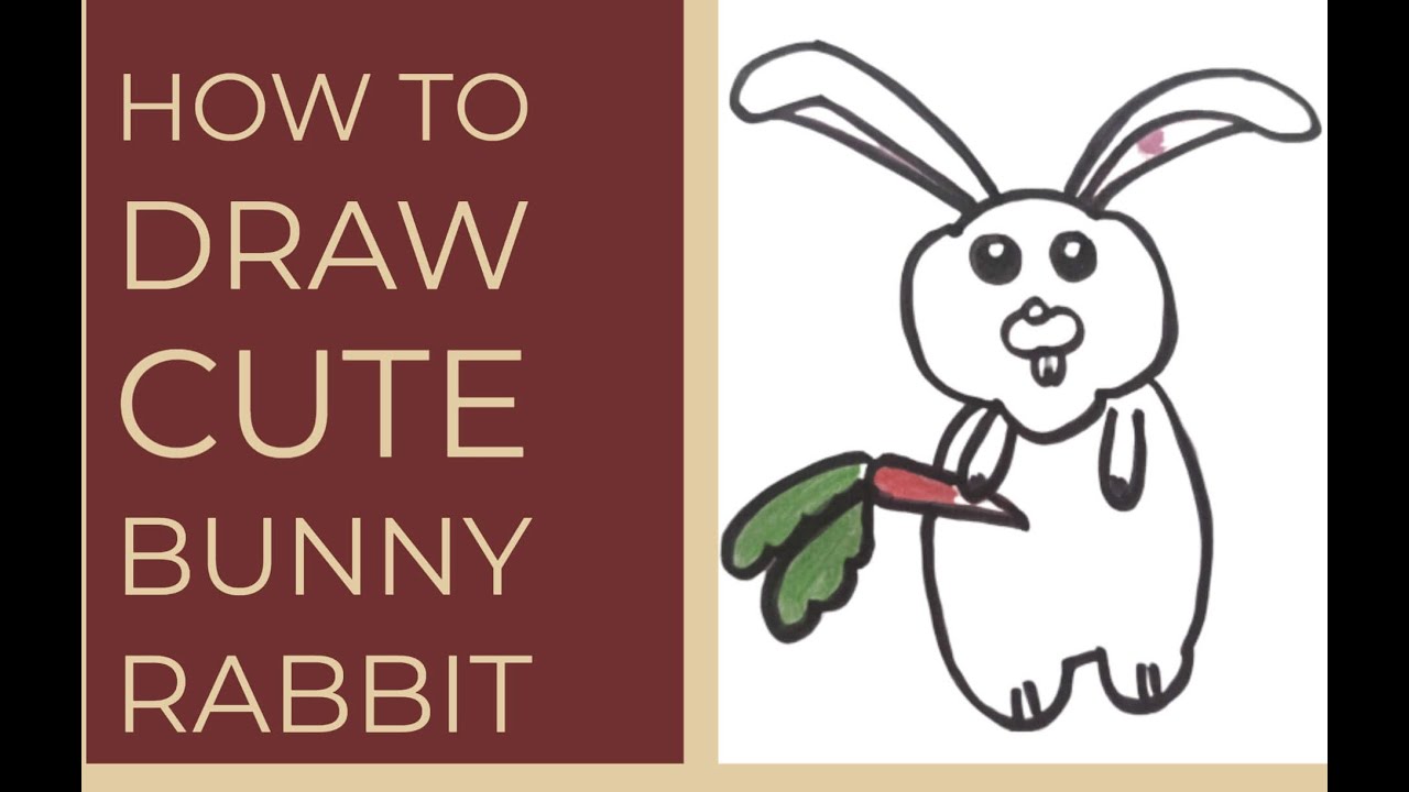 how to draw bunny rabbit - YouTube