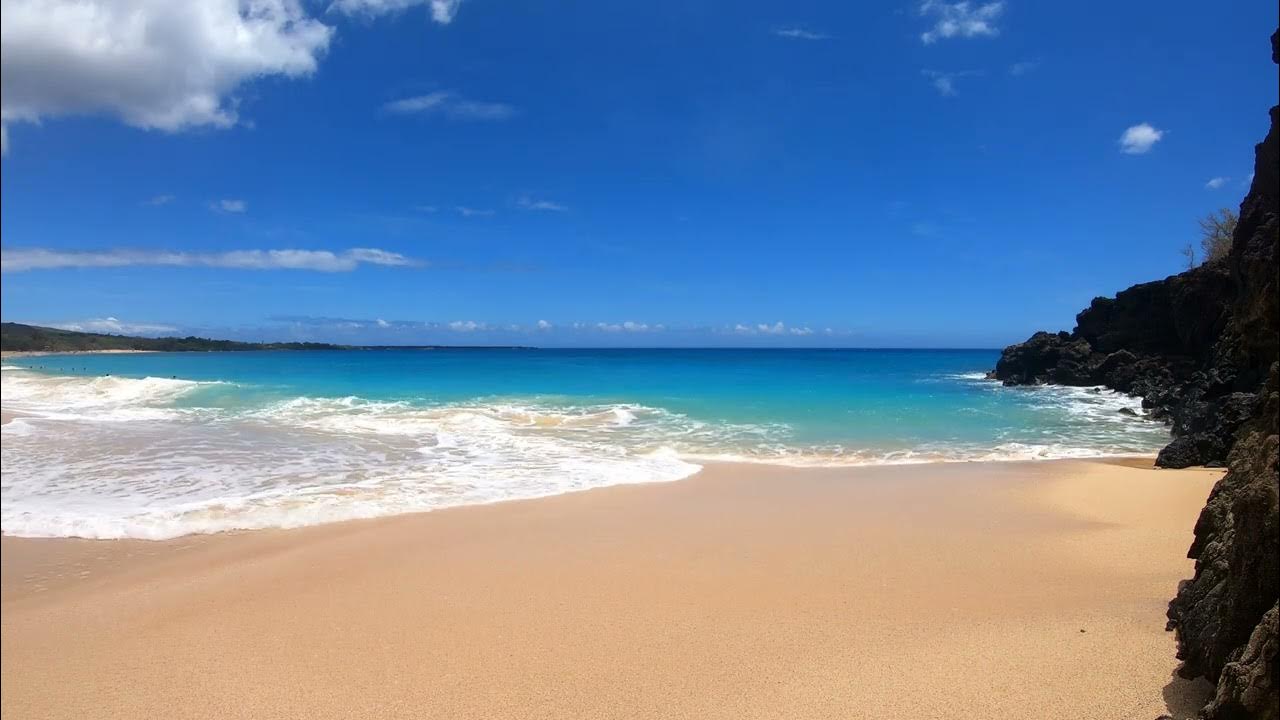 Beautiful Big Beach, Maui Hawaii aka Makena Beach Ocean Waves Video in ...