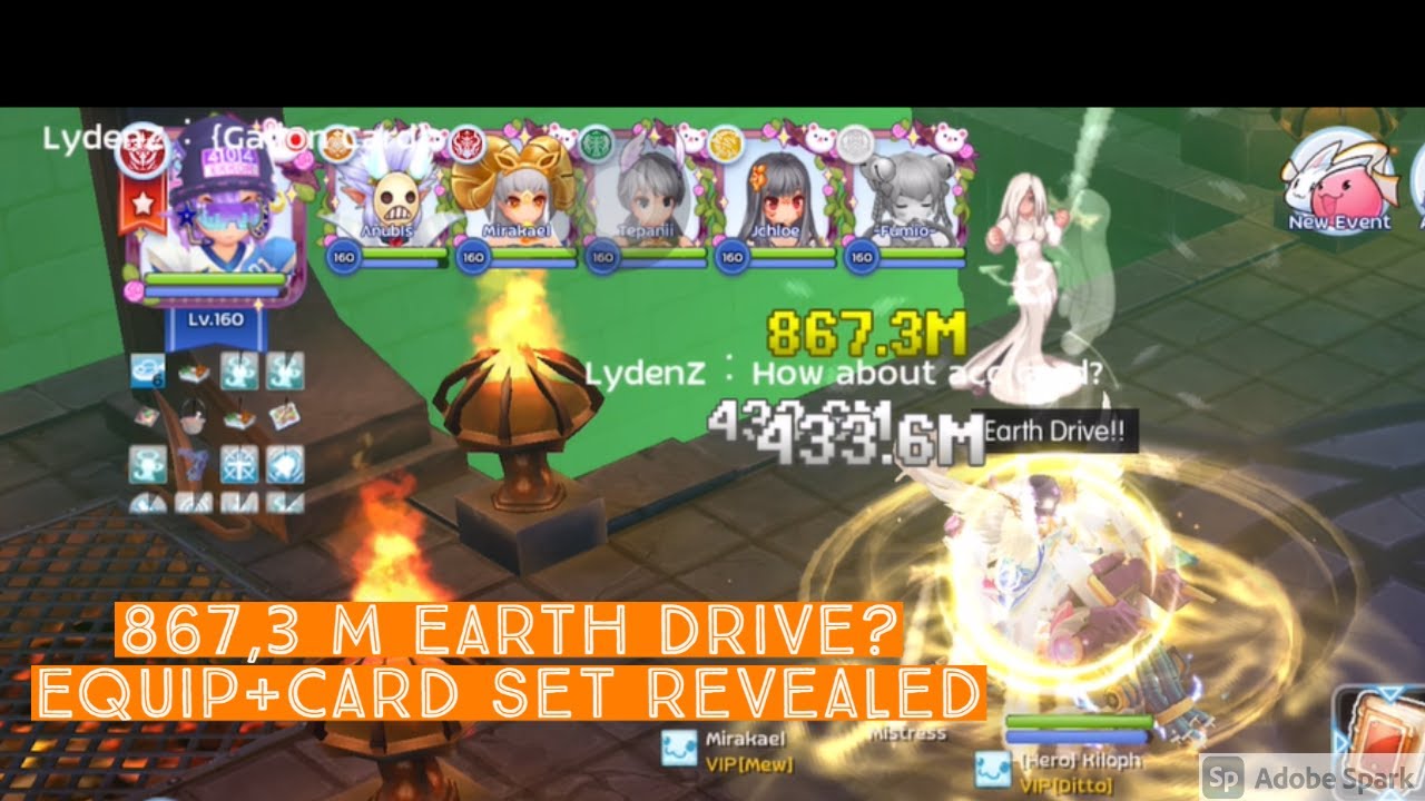 Ragnarok Mobile : 867,3M DA Earth Drive Damage? equip and card set ...