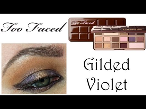 Too Faced Chocolate Bar Gilded Violet Tutorial - YouTube