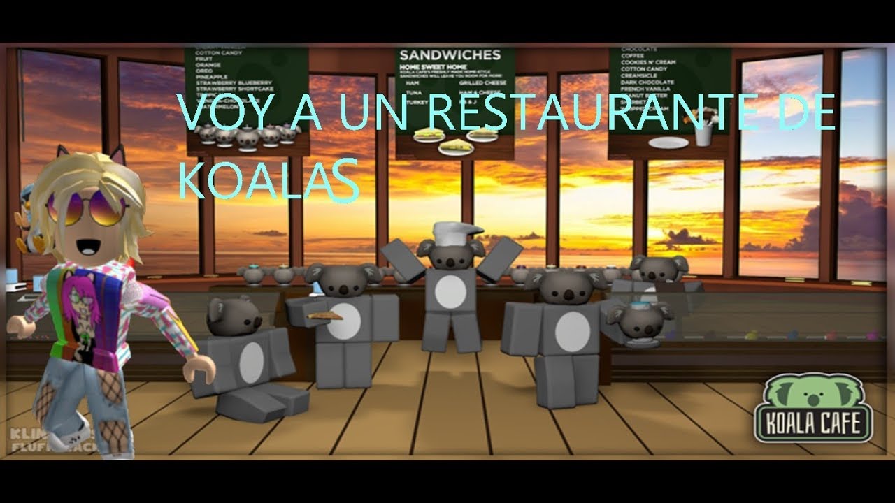 VOY A UN RESTAURANTE DE KOALAS!!CAFE KOALA//ROBLOX - YouTube