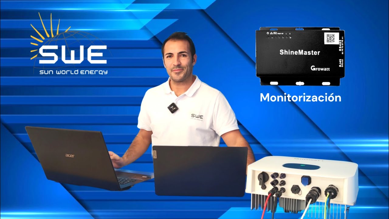 Monitorización de una Instalación Fotovoltaica con el Shine Master de Growatt - YouTube