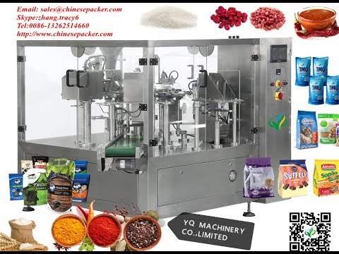 automatic rotary pouch packaging machine ziplock preformed bag doypack ...