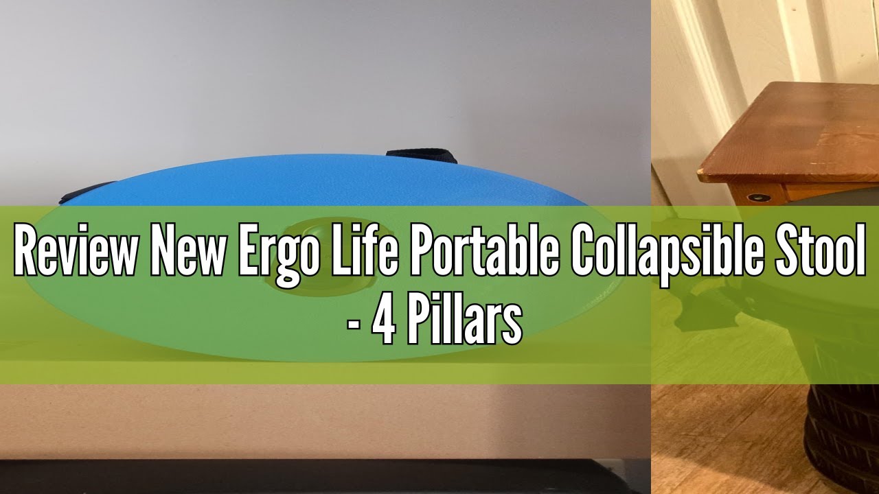 Review New Ergo Life Portable Collapsible Stool - 4 Pillars Large ...