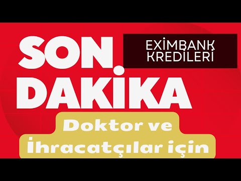 Doktor ve ihracat yapanlara yapanlara  30 Milyon Eximbank kredisi #ihracat #Doktor  #eximbank