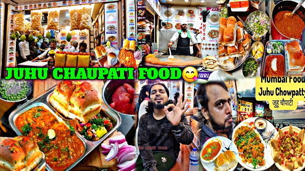 Juhu Chowpatty Food🍲| Juhu Chaupati Fast Food😋| Mumbai Street Food ...