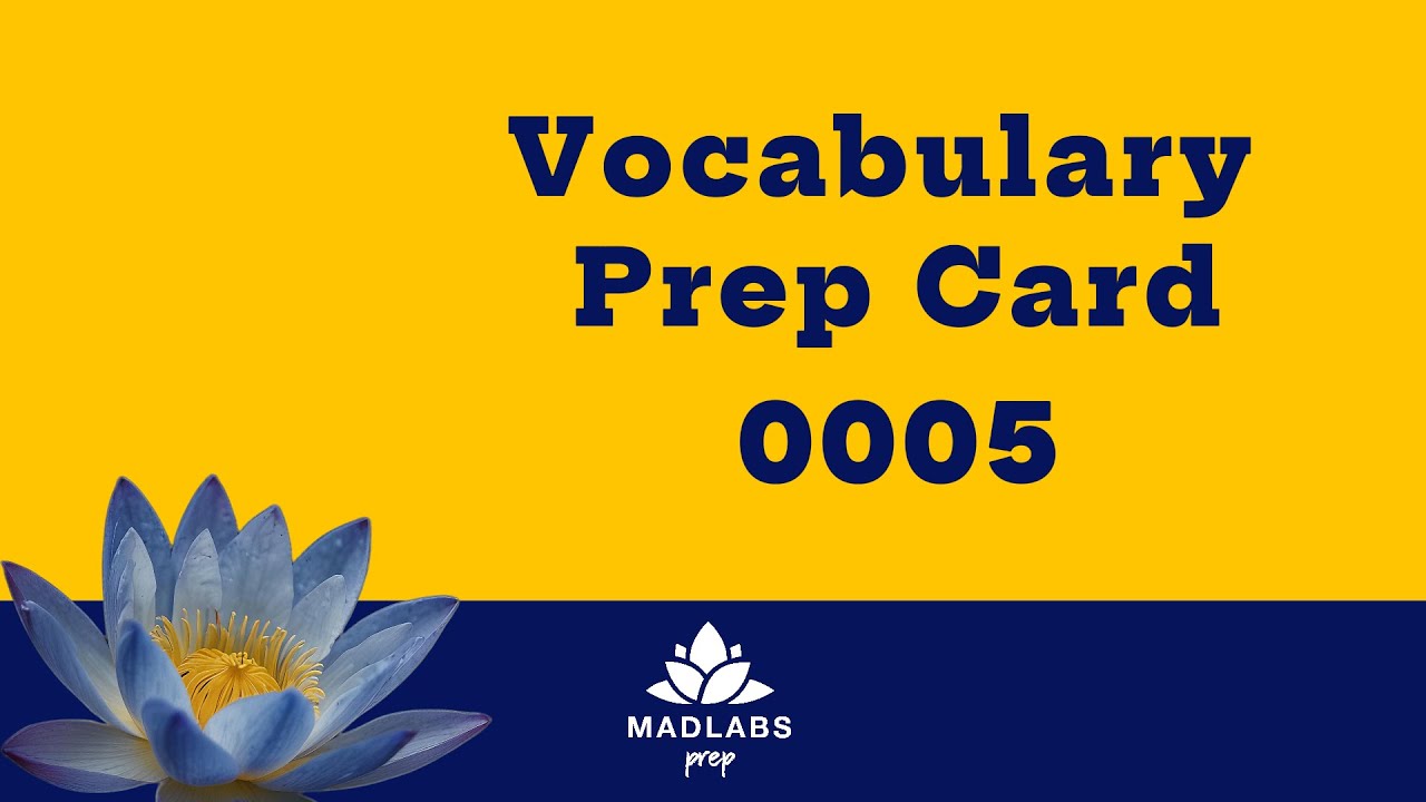Vocabulary Prep Card 0005 - YouTube
