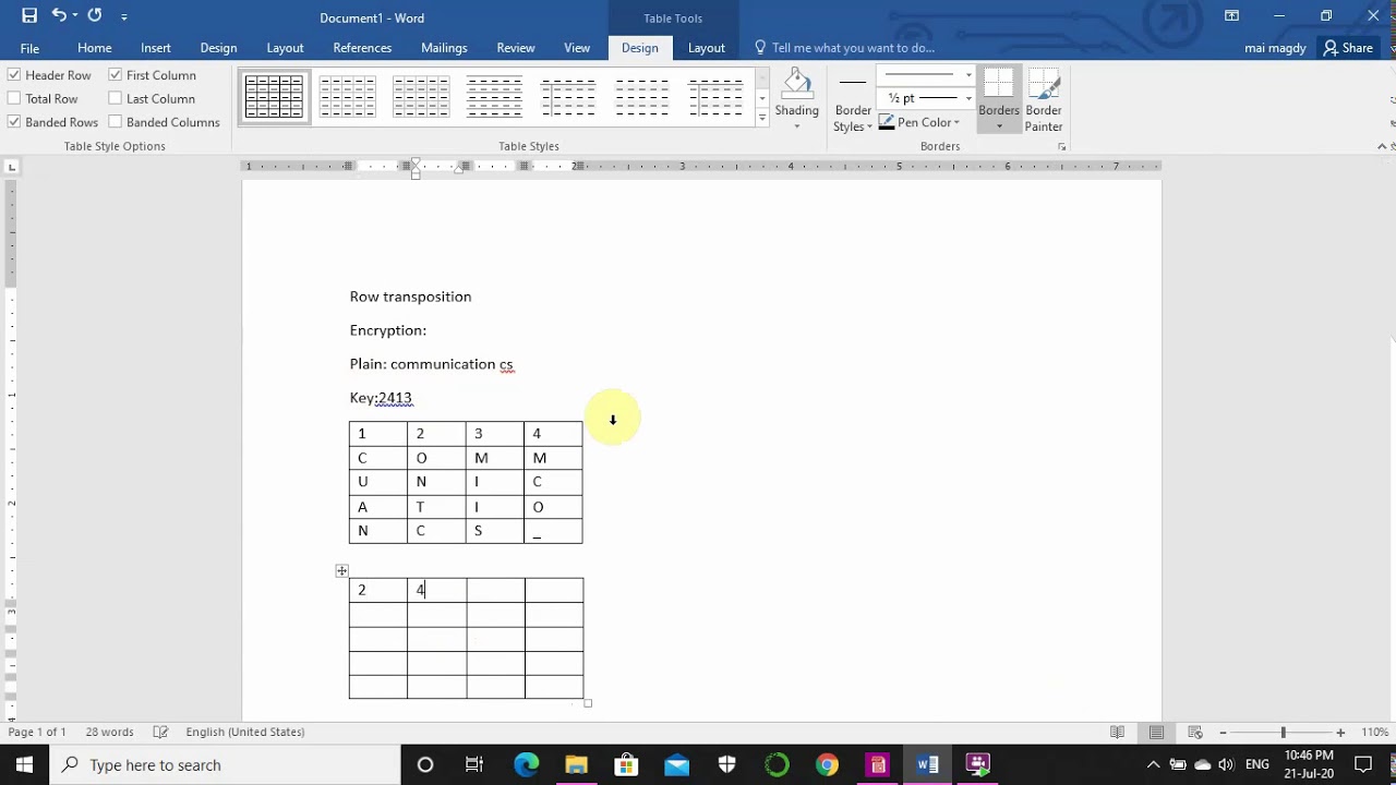 Row transposition - YouTube