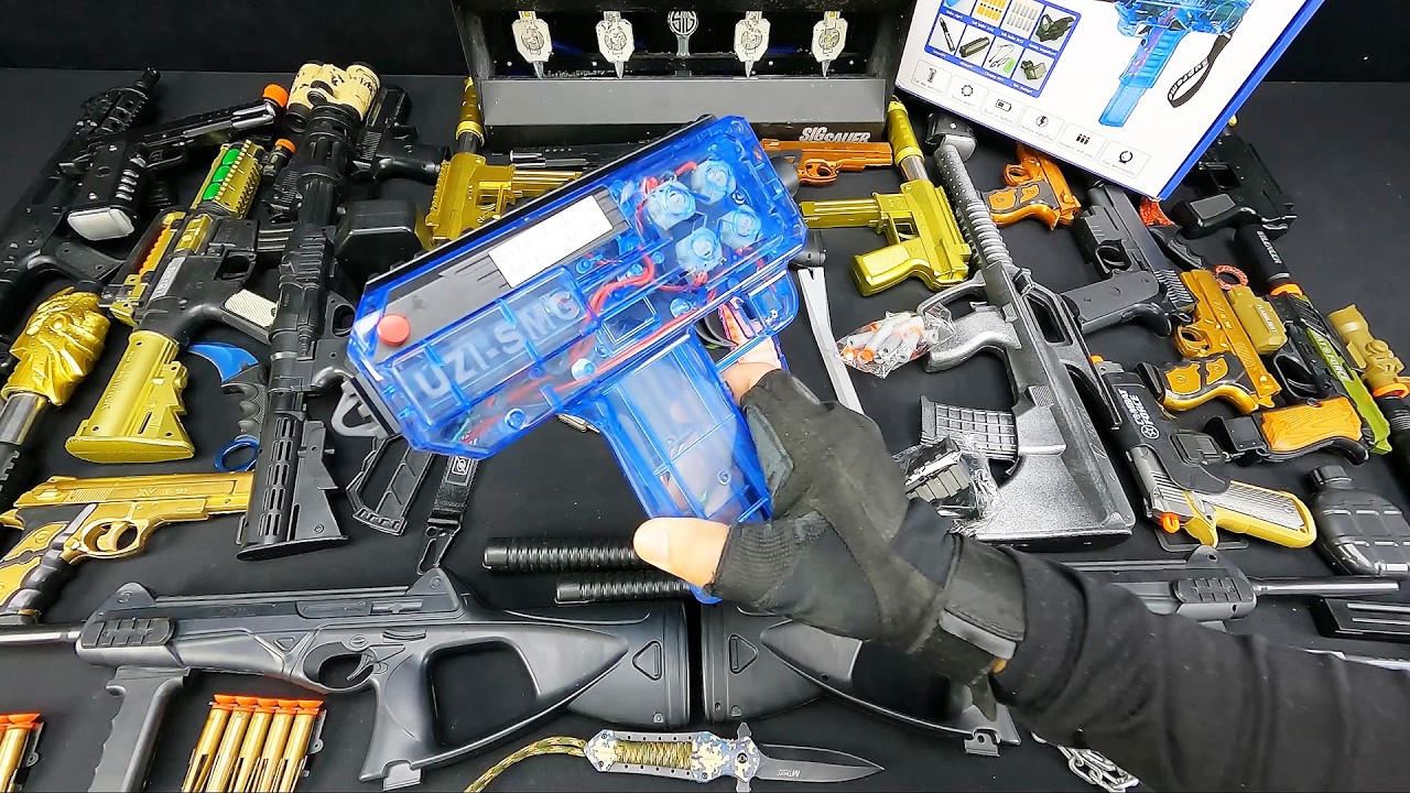 Unboxing Hard-BB Blasters - Midodor UZI-SMG, Golden Desert Eagle ...