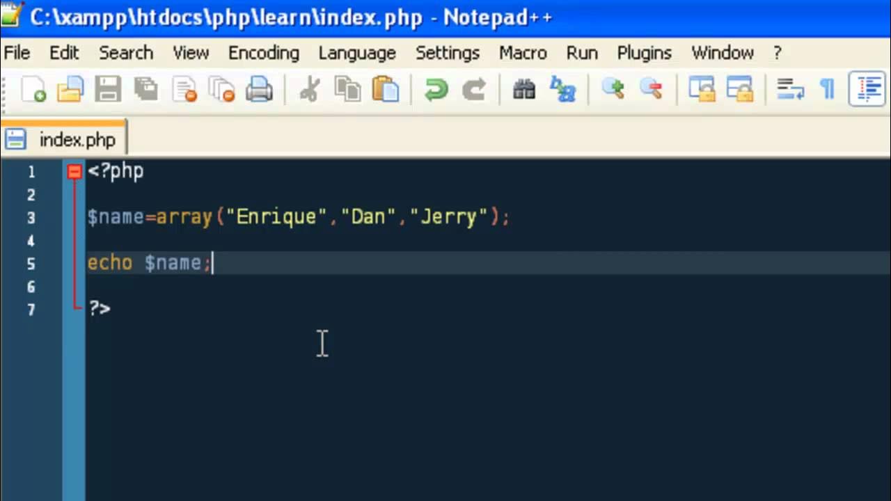 Intro into PHP - 7 - Numeric Array - YouTube
