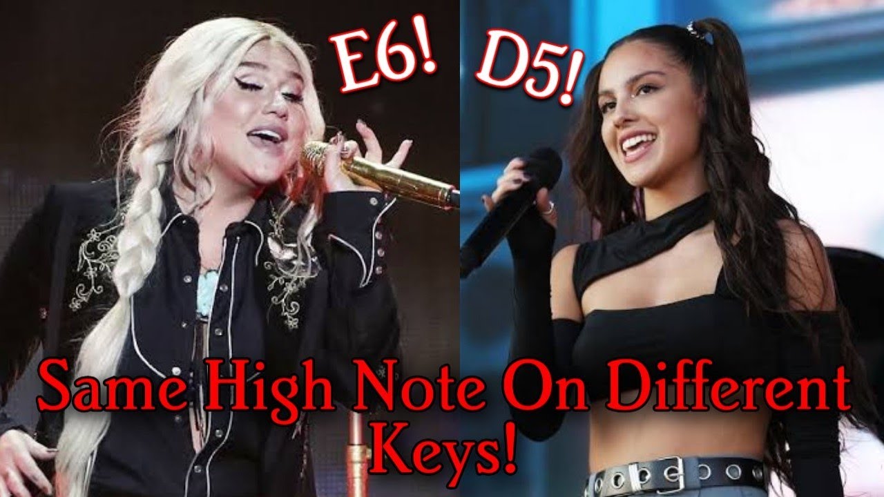 FAMOUS SINGERS | Attempting The Same High Note On Different Keys ...