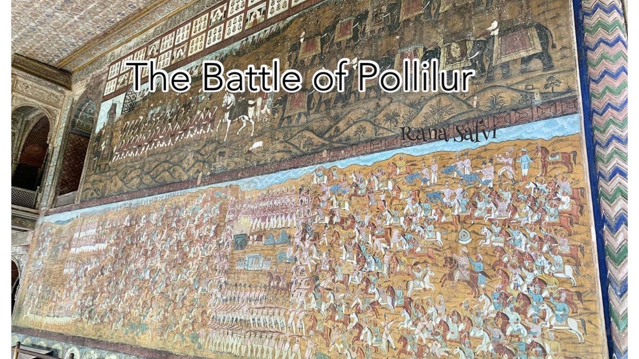 Battle of Pollilur bet Tipu Sultan & British painted on Wall of Daria ...