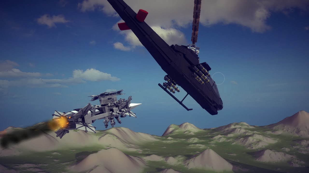 Realistic Helicopters Shot Down by Airburst Missiles #1 | Besiege - YouTube