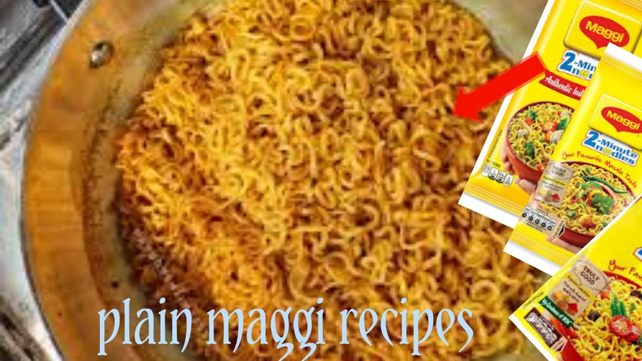 Plain maggi recipe🍜🍝😋 || स‍ाद‌ा मेगी ,😋 spicy noodles - YouTube