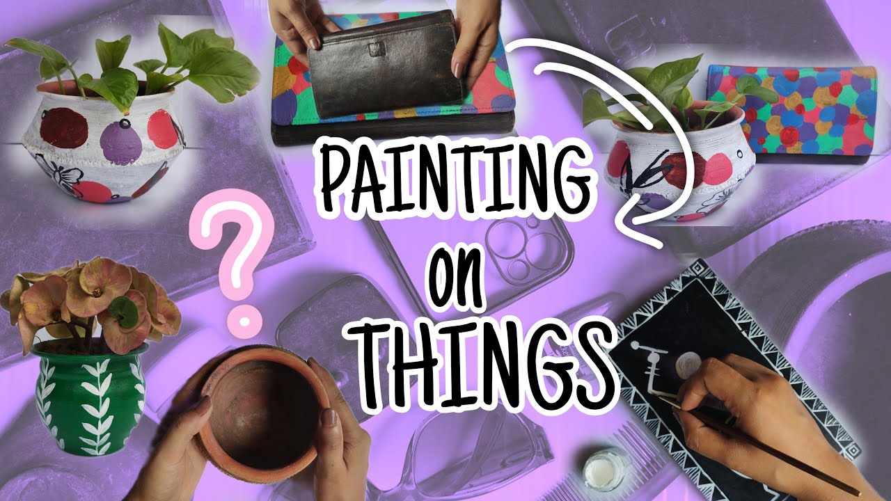 Painting on random things 😱😱 Testing fun art 🤪 by Pooja - YouTube