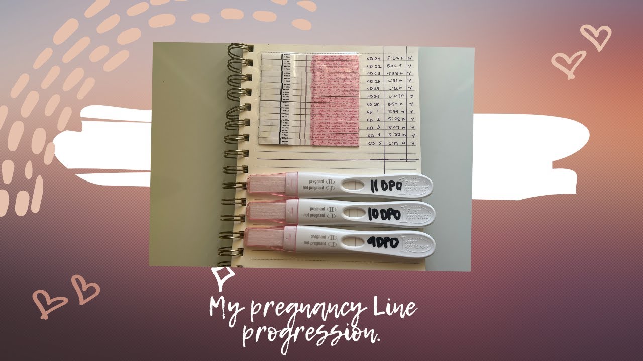 Positive Pregnancy line progression - YouTube
