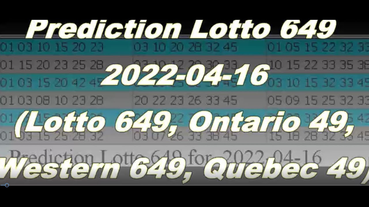 Winning Prediction Lotto 6.49 for 2022-04-16 - YouTube