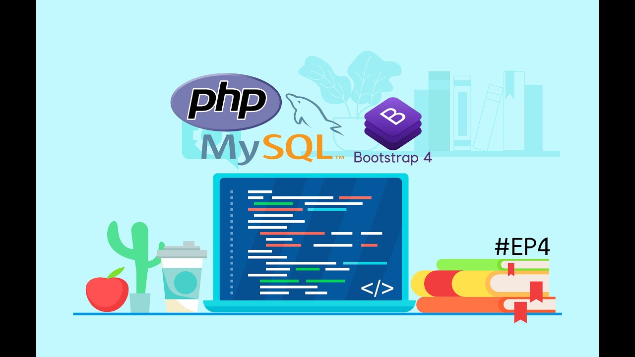 สอนเขียน PHP+MySQLi+Bootstrap 4 (CRUD) OOP EP4 : สอนการนำข้อมูลมาแสดง (Select, Read) - YouTube