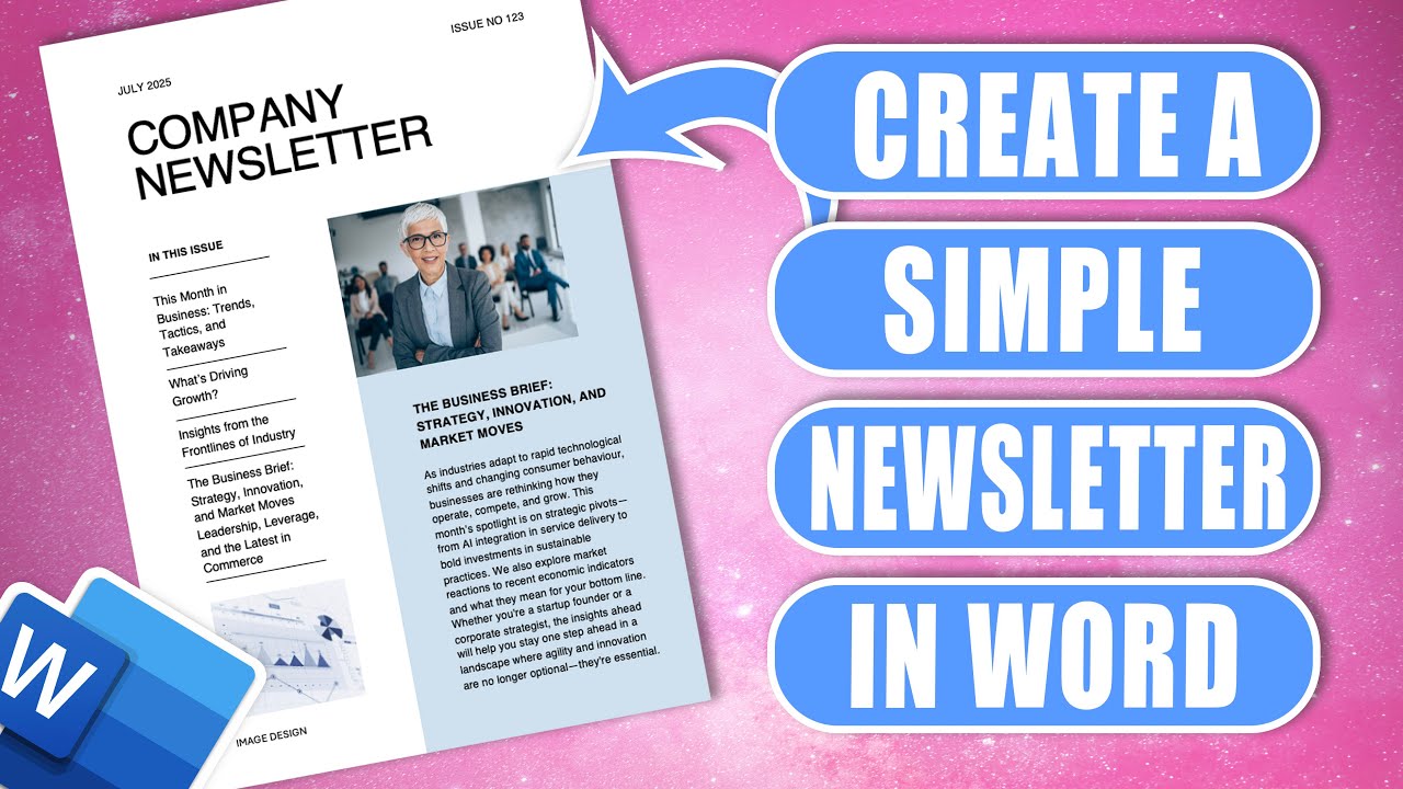 How to Create a Simple Newsletter in Microsoft Word - YouTube
