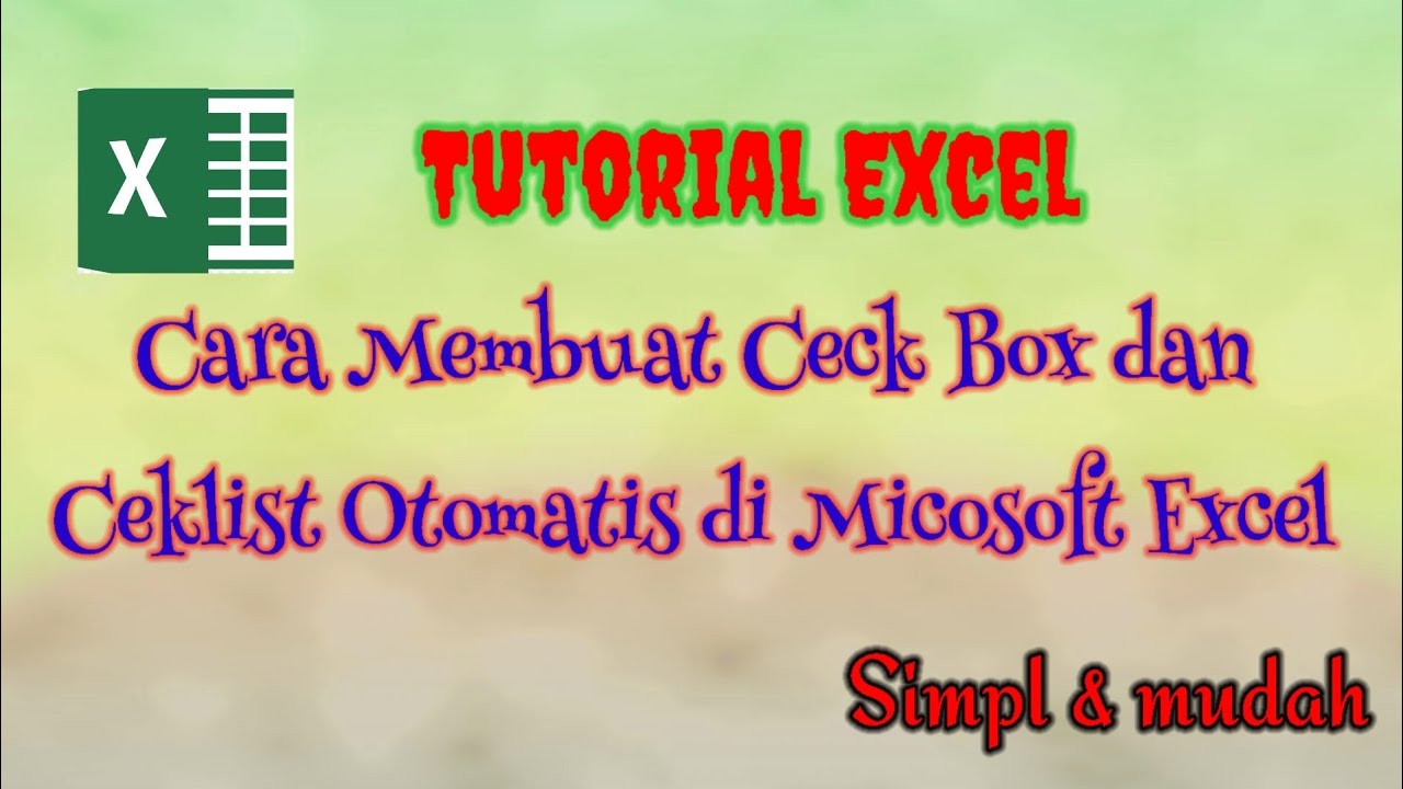 Excel Tutorial For Beginners Easy Ways To Make A Check Box Or Excel Tutorial For Beginners Easy Ways To Make A Check Box Or