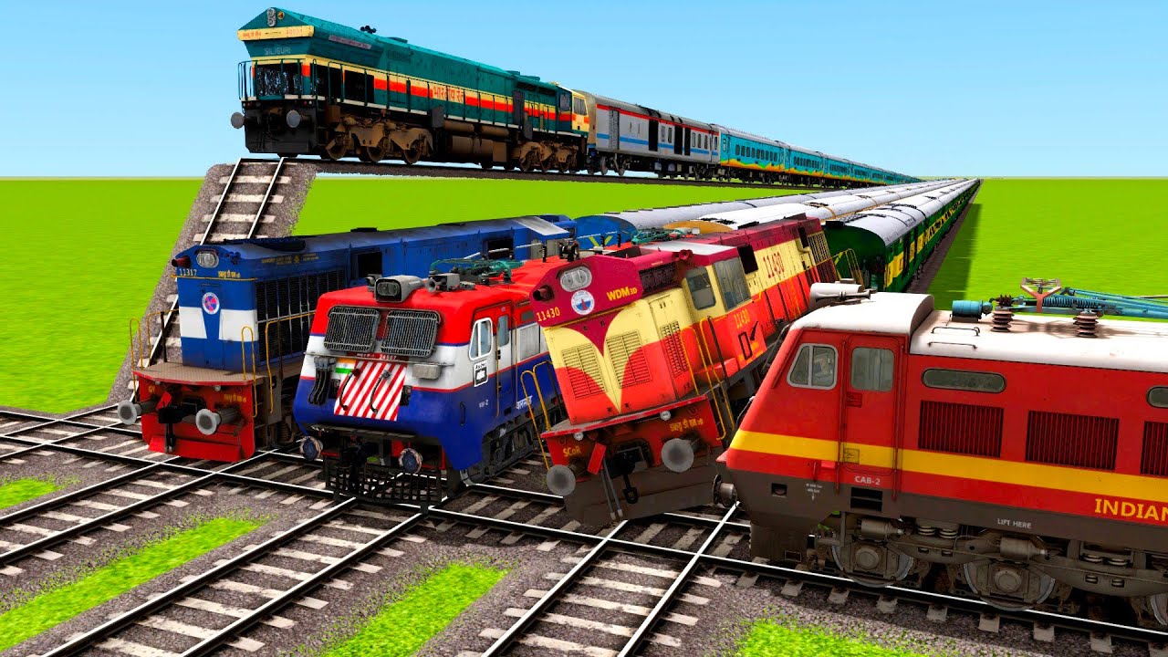 WAP 4 OUT OF CONTROL HITS THE MULTIPLE TRAINS AT CRAZY MAIN LINE ...