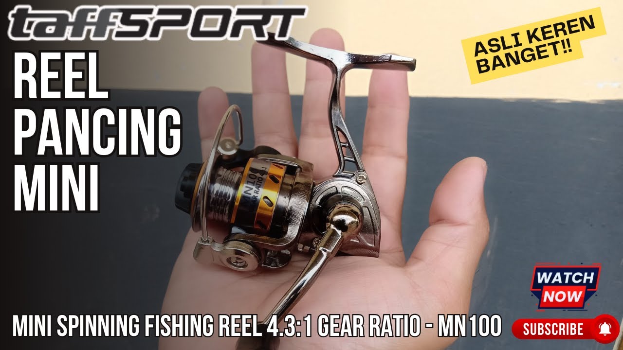 unboxing TaffSPORT Reel Pancing Mini/pocket spin, MN100 Gear Ratio 4.3 ...