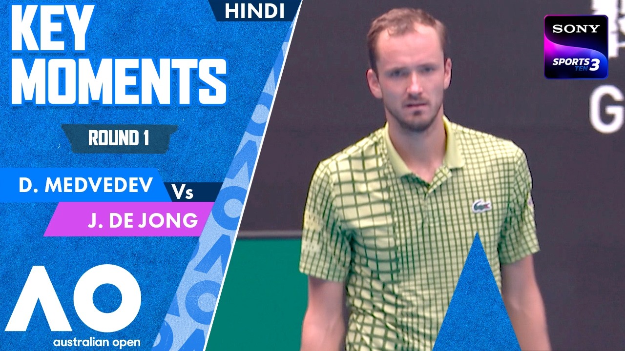 Daniil Medvedev vs Jesper de Jong | Hindi | Key Moments | Australian ...