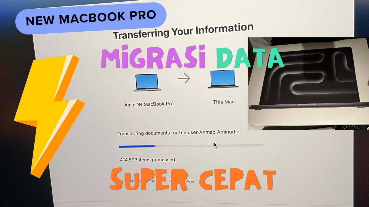 Unboxing New MacBook Pro (M3 Pro) 14 Inch and Transfer Data From Old ...