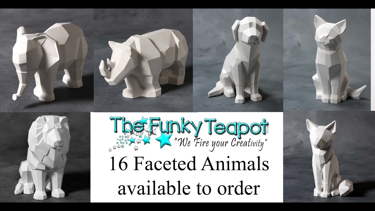 The Funky Teapot Faceted Animals - YouTube