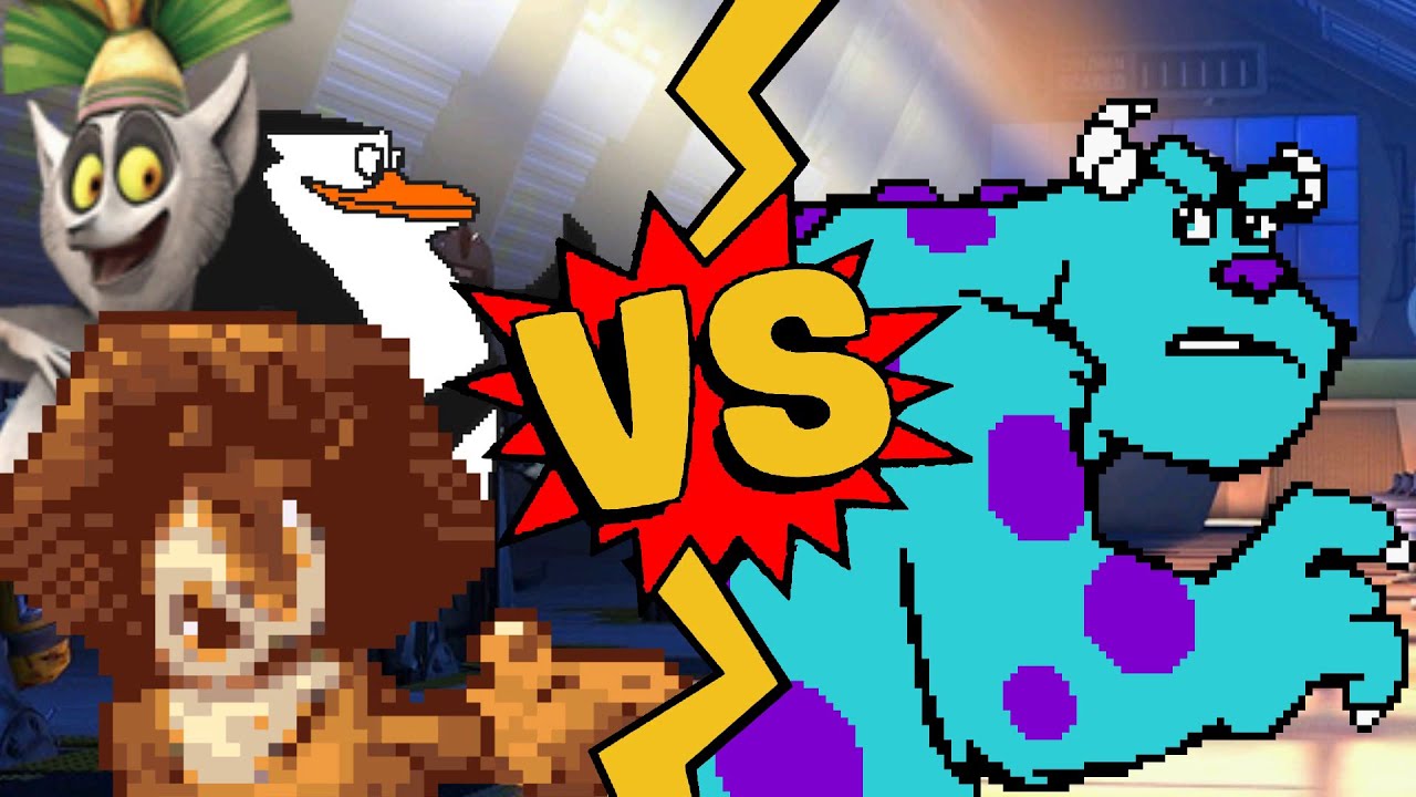 M.U.G.E.N Battles | Alex the Lion/King Julien/Skipper vs Sulley ...