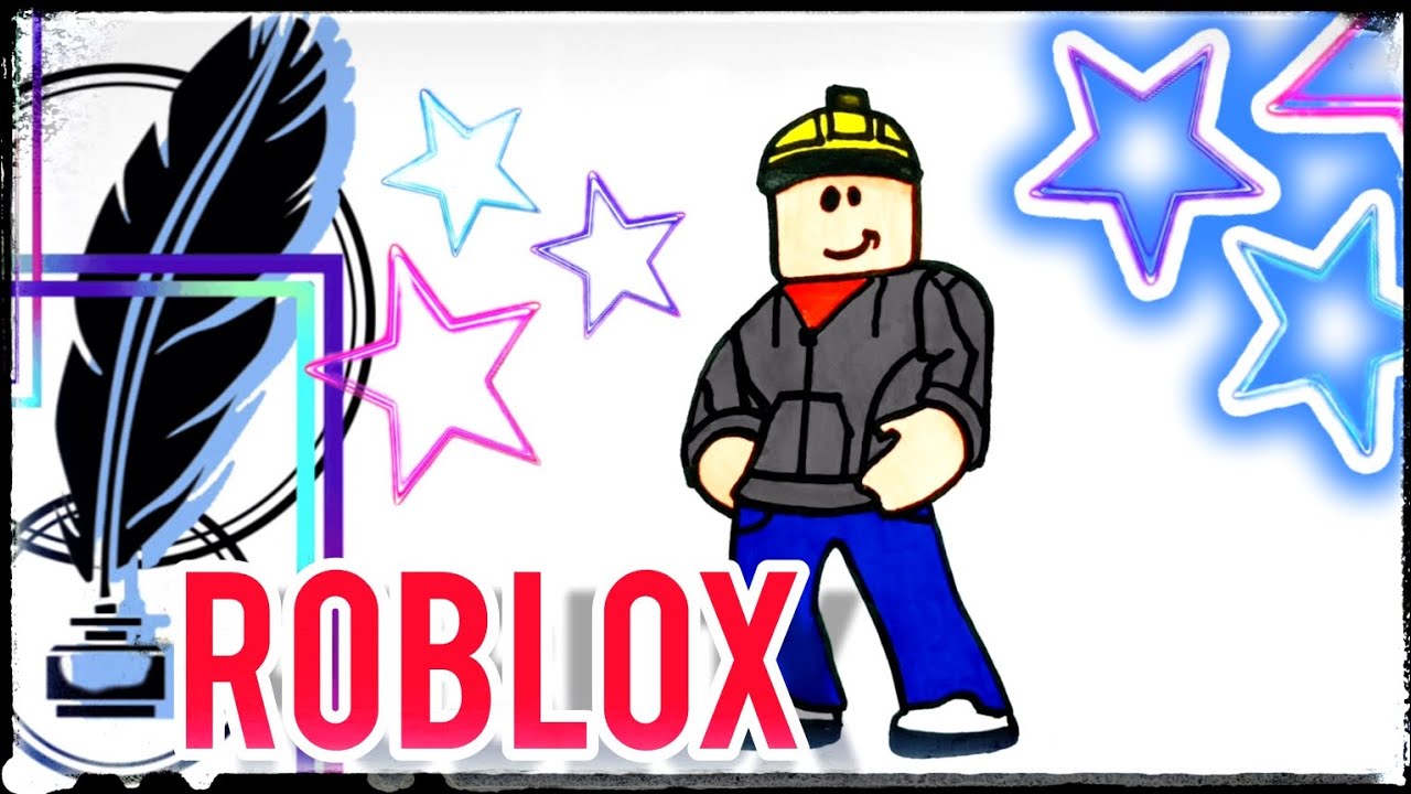 How to draw Roblox game character - YouTube
