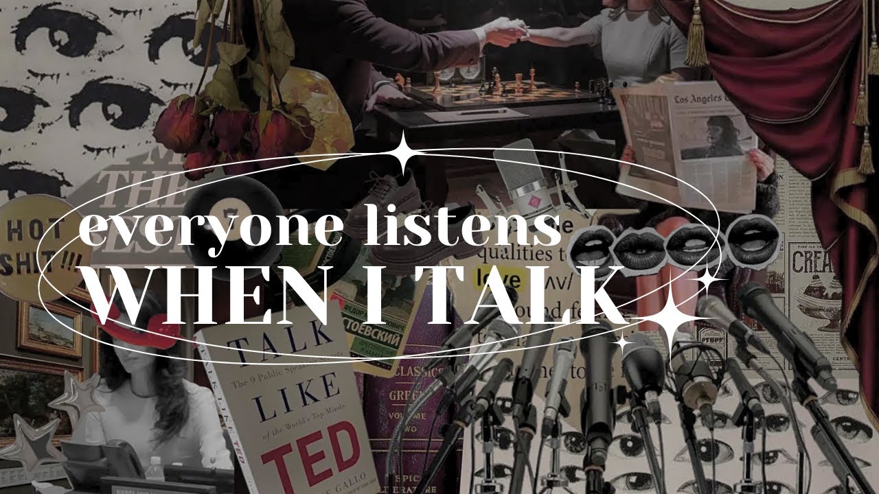 "everyone listens when I talk" confident assertive speaker, charismatic ...