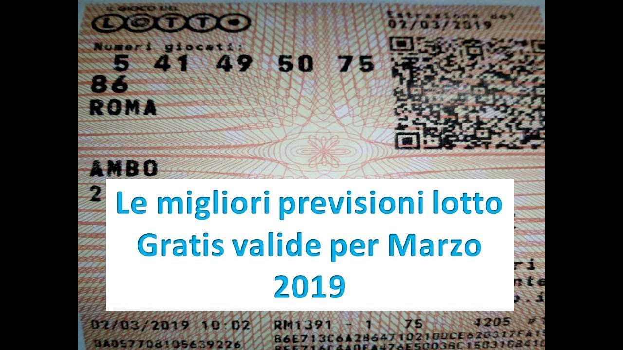 Le migliori previsioni lotto per Marzo 2019 - YouTube