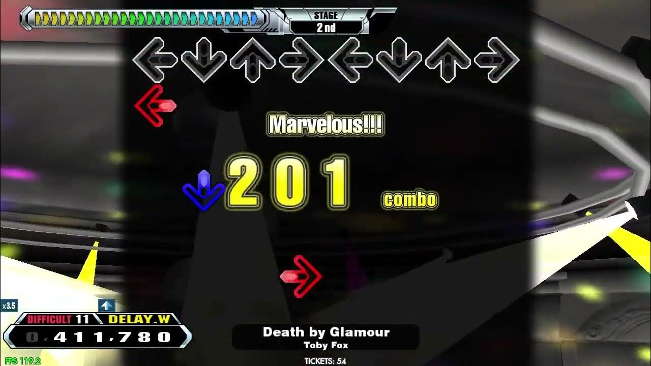 【LV11】DDR / Death by Glamour - DIFFICULT DOUBLE with handclap - YouTube