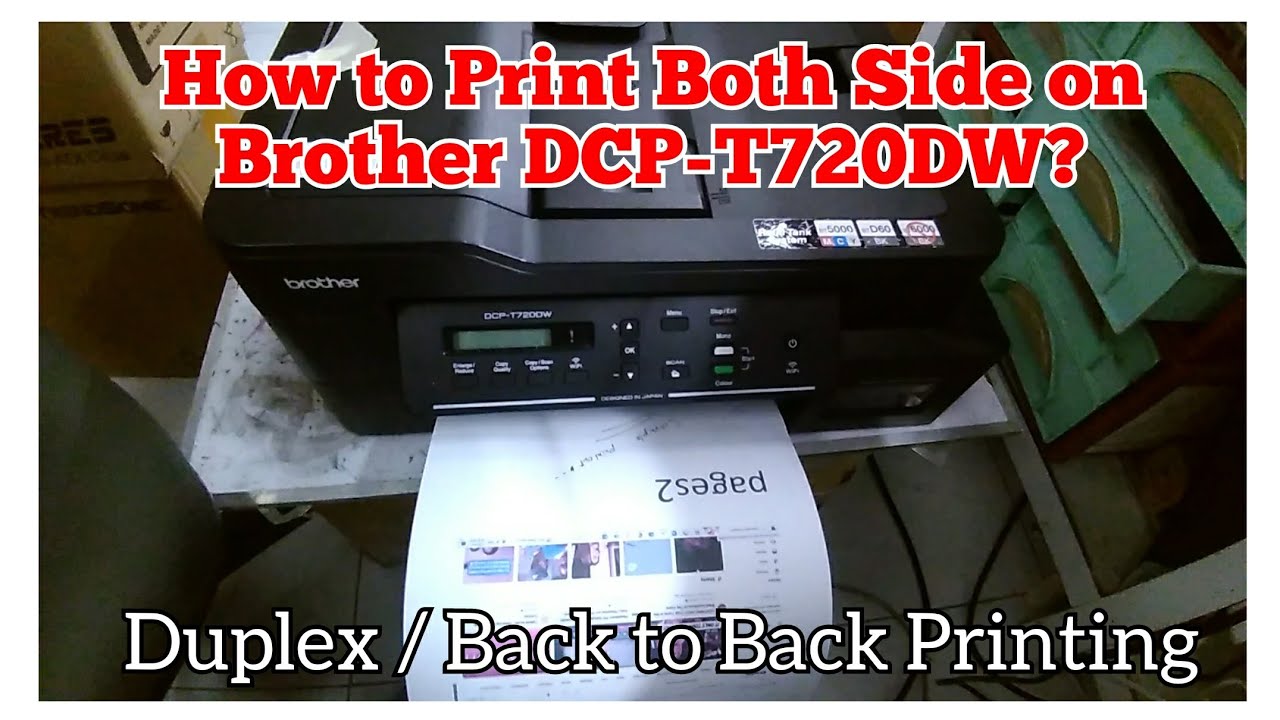 BROTHER DCP-T720DW DUPLEX Printing / Back to Back Printing / Both side ...